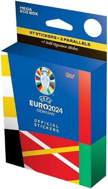 TOPPS OFFICIAL EURO 2024 Sticker Collection - Mega Eco Box - contiene ...