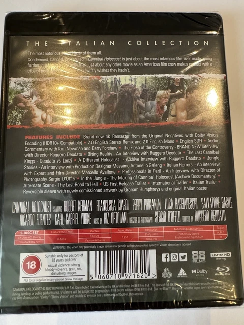 CANNIBAL HOLOCAUST 4K UHD (New & sealed) £17.75 - PicClick UK