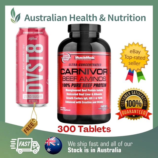 MUSCLEMEDS CARNIVOR BEEF Aminos 300 Tablets + Free Same Day Shipping ...
