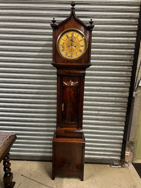 EARLY VICTORIAN GRANDFATHER Clock, 8 Day Mahogany Long Case by J ...