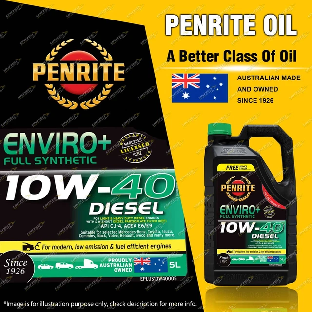 PENRITE FULL SYNTHETIC Enviro+ 10W-40 Engine Oil 5L for LDV T60 V80 Diesel $81.95 - PicClick AU