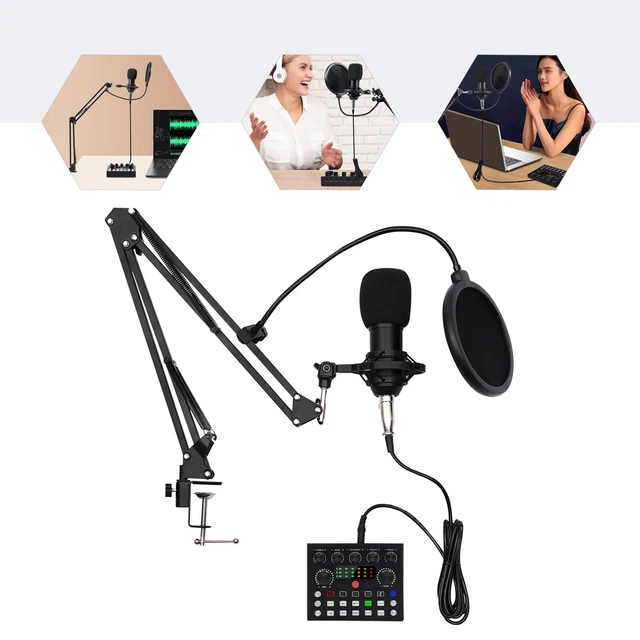 SET MICROFONO A condensatore, kit microfono BM-800 con scheda audio ...