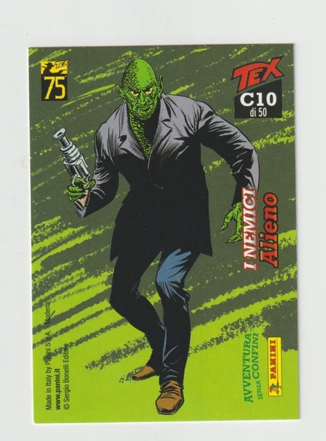 PANINI TEX AVVENTURA Senza Confini Figurina Card N. C10 I Nemici Alieno ...