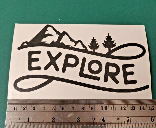 EXPLORE ADVENTURE LOGO - Camper/Car/Van/Fridge/Laptop Vinyl Decal ...