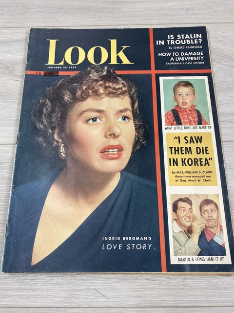 LOOK MAGAZINE JANUARY 29 1952 Joseph Stalin Ingrid Bergman Martin ...
