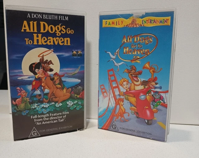 ALL DOGS GO To Heaven 1994 VHS Animated Movie Bundle 1 & 2 Don Bluth ...
