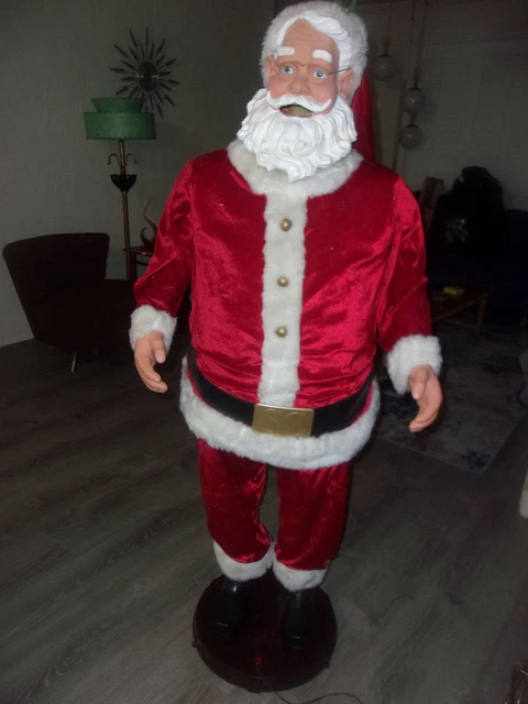 VINTAGE GEMMY Life Size 5 ft Animated Santa Claus has issues £128.69 ...