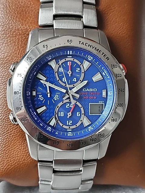 CASIO WVQ-550 WAVE Ceptor Funkuhr Alarm Dualtime Chronograph EUR 79,00 ...
