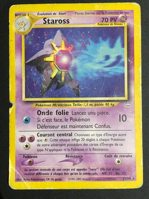 CARTE POKÉMON RARE Staross 25/64 Néo Revelation Edition 2 FR Wizards EUR 4,00 - PicClick FR