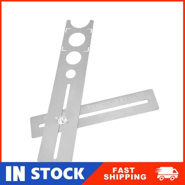 TILE HOLE LOCATOR Ruler Adjustable Marble Floor Drilling Hole Punching ...
