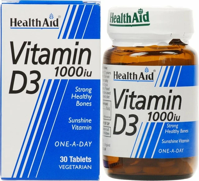 HEALTH AID VITAMIN D3 1000iu 30 TABLETS £14.48 - PicClick UK