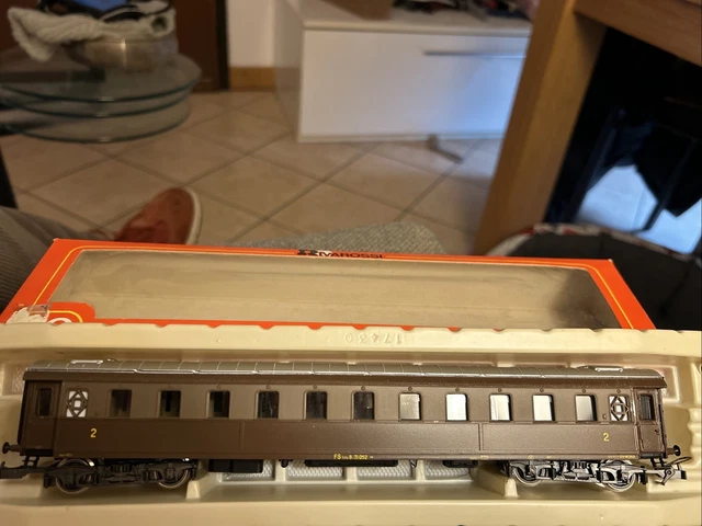 CARROZZA FS Castano Isabella Seconda Classe Rivarossi Epoca 3 Ho Con ...