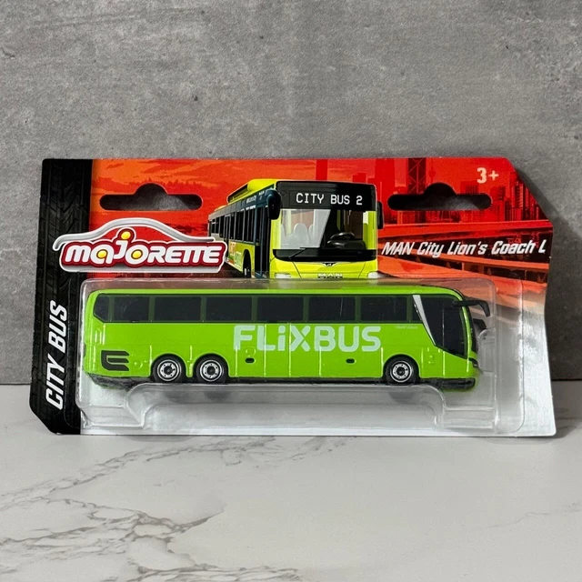 MAJORETTE FLIXBUS MAN City Lion's Coach L - City Bus £12.00 - PicClick UK