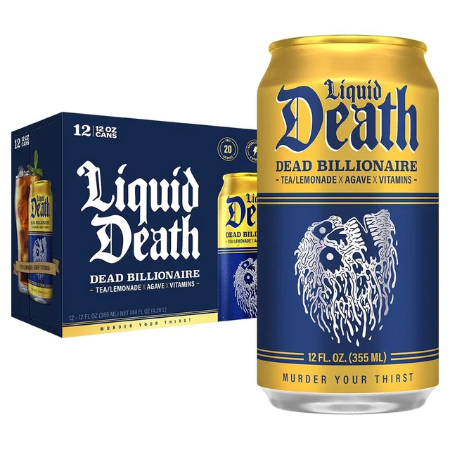 LIQUID DEATH ICED Tea Dead Billionaire 8-pack of 19.2 Fl. Oz. (355 ML ...