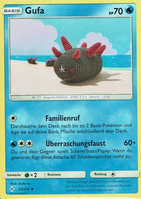CARTE POKÉMON SM10 Base Gufa 53/214 Forces En Harmonie Allemand EUR 1 ...