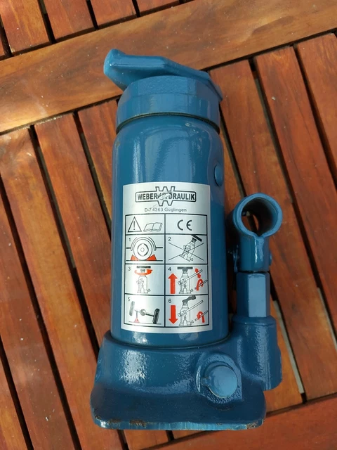 WEBER-HYDRAULIK WAGENHEBER HYDRAULIKHEBER 10t Tragkraft Stempelheber AD10-220 EUR 91,00 ...