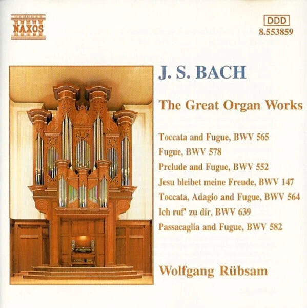 CD JOHANN SEBASTIAN Bach / Wolfgang Rübsam The Great Organ Works Naxos EUR 11,10 - PicClick DE