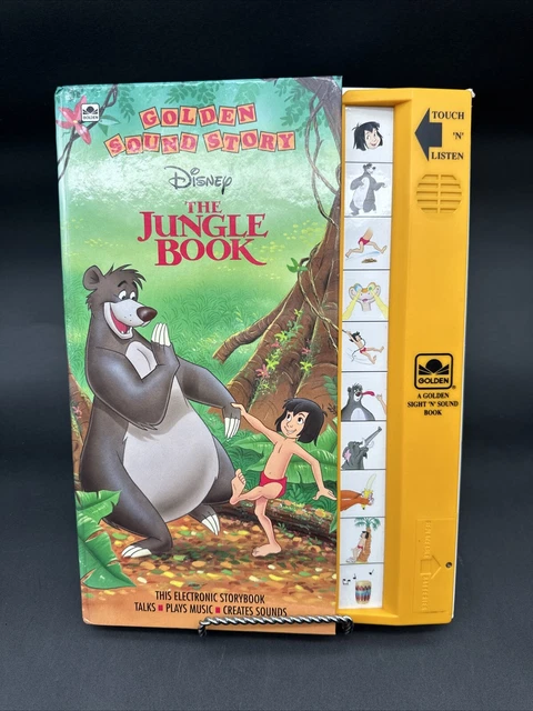 VINTAGE 1993 DISNEY Golden Sound Story Book JUNGLE BOOK Tested Works ...