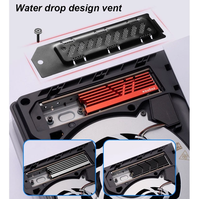 ALUMINUM SSD HEATSINK Cover for PS5 Pro Slim Enhanced Cooling Solution ...