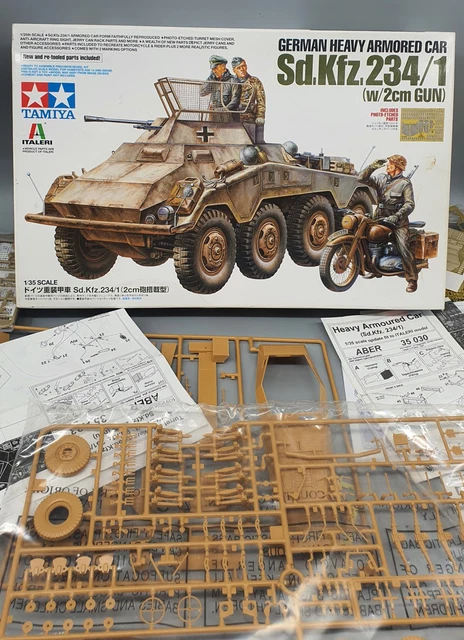 TAMIYA 37019 GERMAN HEAVY ARMORED CAR Sd.Kfz. 234/1 (w/2cm GUN) 1/35 £ ...