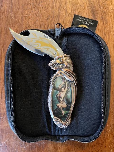 FRANKLIN MINT BORIS Vallejo Collection Folding Pocket Knife Collectible ...