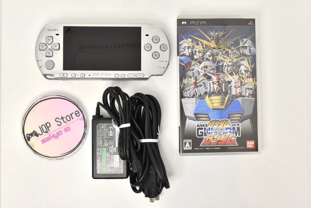 SONY PSP 3000 console Silver Gundam VS. Gundam Bandai Japan TESTED #489 ...