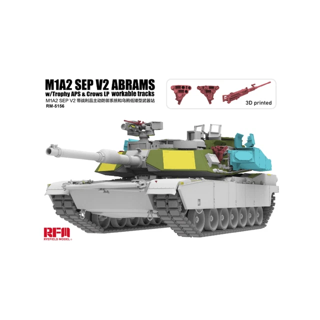 RYE FIELD MODEL 1:35 M1A2 SEP V2 ABRAMS w/Trophy APS & Crows LP ...