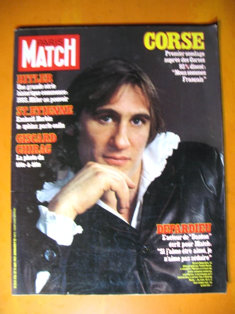 PARIS MATCH N° 1756 du 21/01/1983- Depardieu acteur de Danton. Corse ...