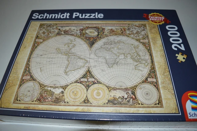 SCHMIDT PUZZLE 2000 Piece Jigsaw Puzzle Set Complete Historical Map Of ...