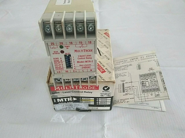 MULTITRODE MTR-2 LIQUID Level Control Relay 240Vac $360.00 - PicClick