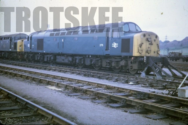 35MM SLIDE BR British Railway Diesel Loco Class 40 D275 Lamesley 1970 ...