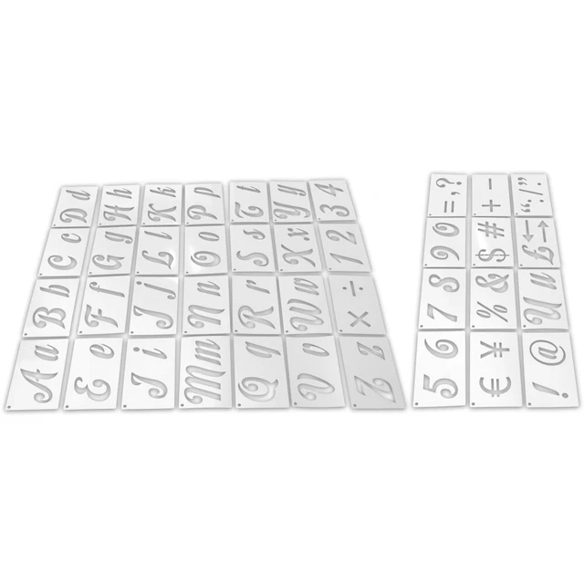 ALPHANUMERIC TEMPLATE INTERLOCKING Stencil Stencils for Painting £14.48 - PicClick UK