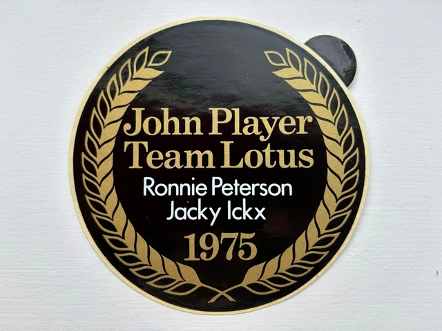 VINTAGE JPS TEAM Lotus 1975 Sticker-Ronnie Peterson/Jacky Icky £6.00 ...