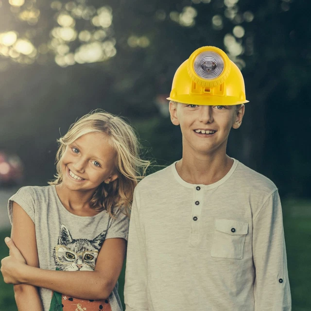 YELLOW CONSTRUCTION HAT Small Simulation Hard Hat Prop For Construction ...