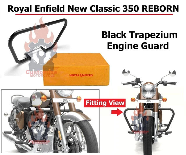 ROYAL ENFIELD &ALL New Classic 350 REBORN" Black Trapezium "Engine ...