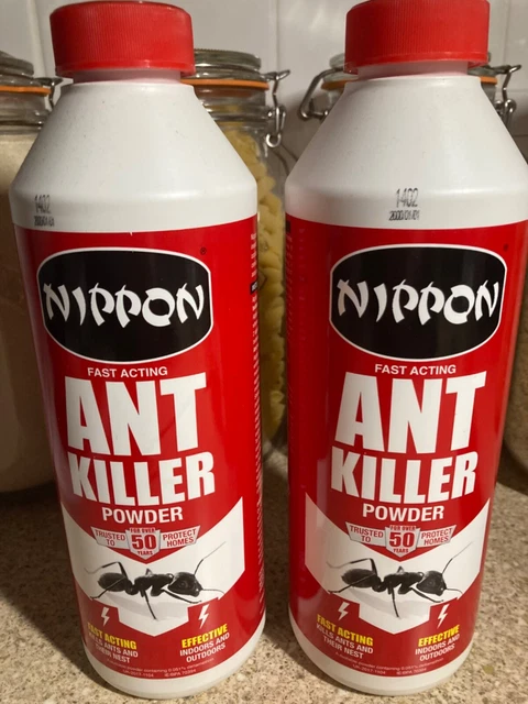 NIPPON ANT KILLER Powder Destroys Ant Wasp Nest and Colonies (Pack of 2 ...