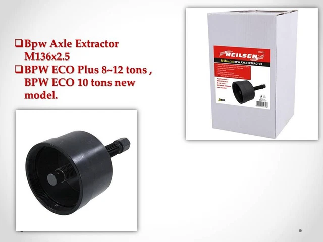 HEAVY-DUTY BPW AXLE Extractor (M136x2.5) - Fits ECO Plus 8-12 & ECO 10 ...