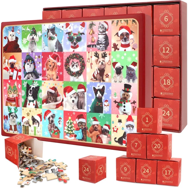 CALENDRIER DE LAVENT 2025 Puzzle, Puzzle de lAvent en 24 Boîtes de 1008 ...
