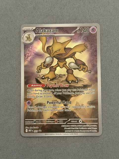 POKÉMON ALAKAZAM TCG MEP 009 Black Star Promo - Mega Evolution NM/M £12 ...
