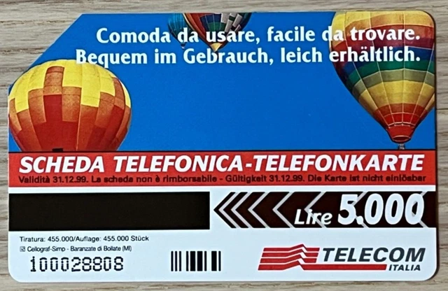 CARTA TELEFONICA NON Cercarla Lontano - Mongolfiere - 60 EUR 4,00 ...