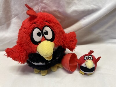 JAY AT PLAY 7” Koo Koo Birds Plush Red Black With Sound And Baby Kookoo ...