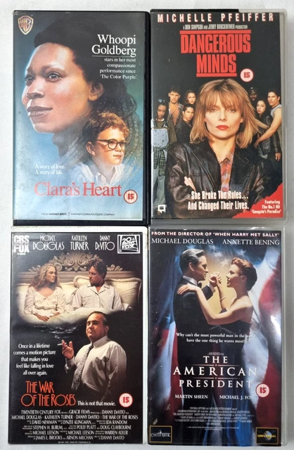 BUNDLE X4 VINTAGE VHS Film Big Box Ex Rental Tapes CLARA'S HEART ...