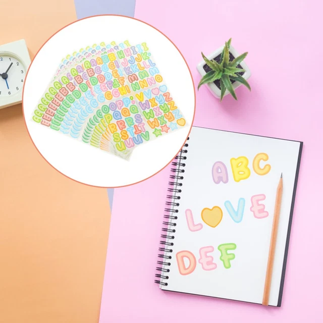 10 SHEETS OF Letter Stickers Alphabet Sticker Self Adhesive Decals for ...