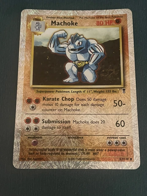 CARTE POKÉMON MACHOKE Reverse Holo 2002 Collection Légendaire 51/110 ...