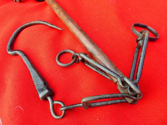 PESON BALANCE À fléau bois et fer outil ancien EUR 43,00 - PicClick FR