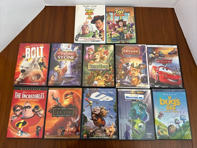 (12) ALL WALT Disney DVD Movie Lot, Animated Cartoon Family Kids ...