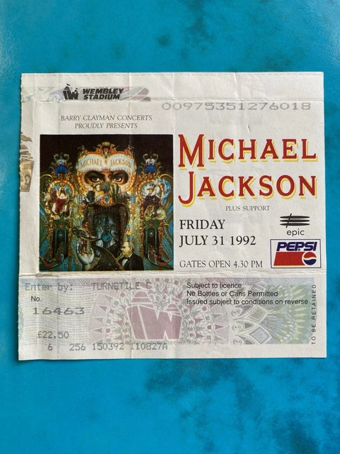 MICHAEL JACKSON DANGEROUS Tour 31st July 1992 Wembley Stadium Concert ...