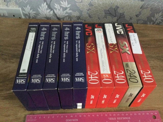VHS (ONCE WERE blank) video tapes E240 x 10 (JVC & Woolworths) £16.15 ...