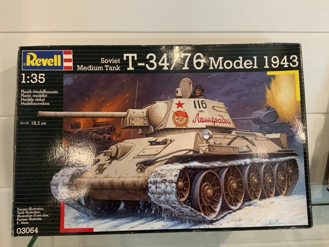 REVELL SOVIET MEDIUM Tank T-34/76 Model 1943 1/35 Modellbausatz 03064 EUR 25,00 - PicClick DE