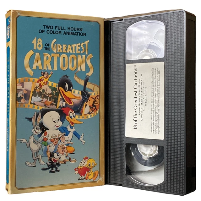 18 OF THE Greatest Cartoons: Children's Animated VHS 1990 - Starmaker ...